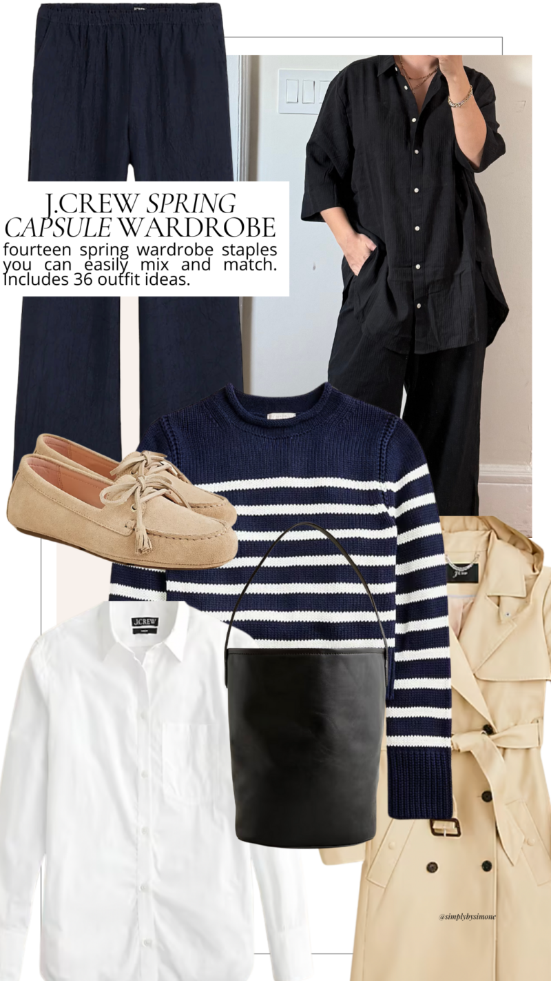 J.Crew Spring Capsule Wardrobe Classic Everyday Outfits - Simply by Simone