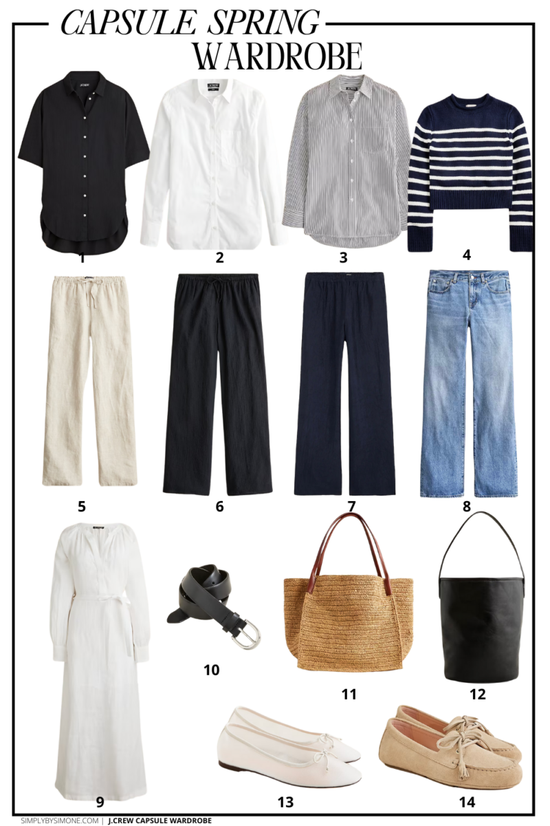 J.Crew Spring Capsule Wardrobe Classic Everyday Outfits - Simply by Simone